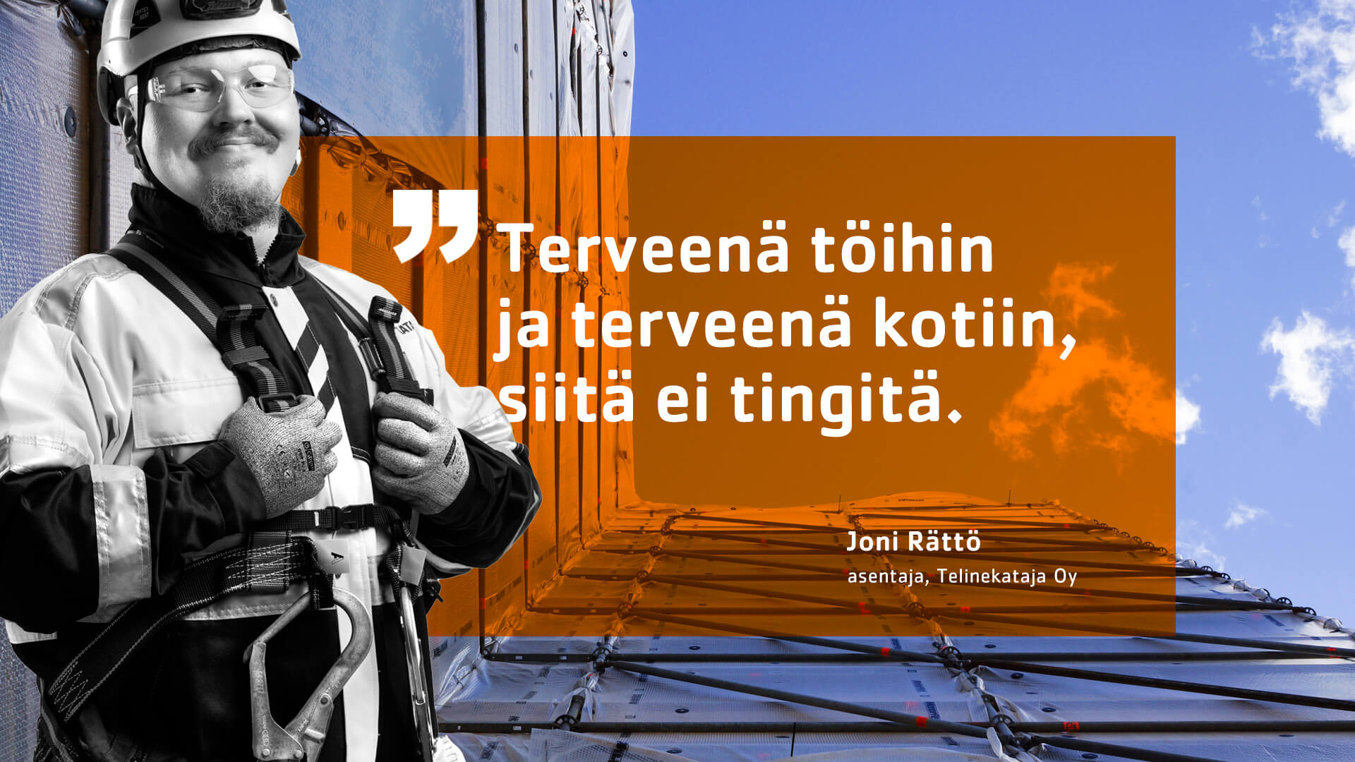 Vakaasti mutta ei vakavasti: telineasentaja Joni Rättö - Telinekataja Oy